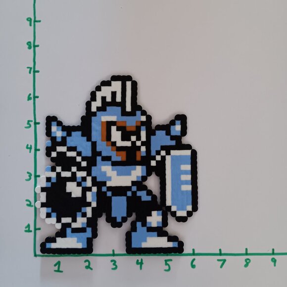 Perler, Megaman | Wall Decor | Perler Bead Art Of Knight Man From ...